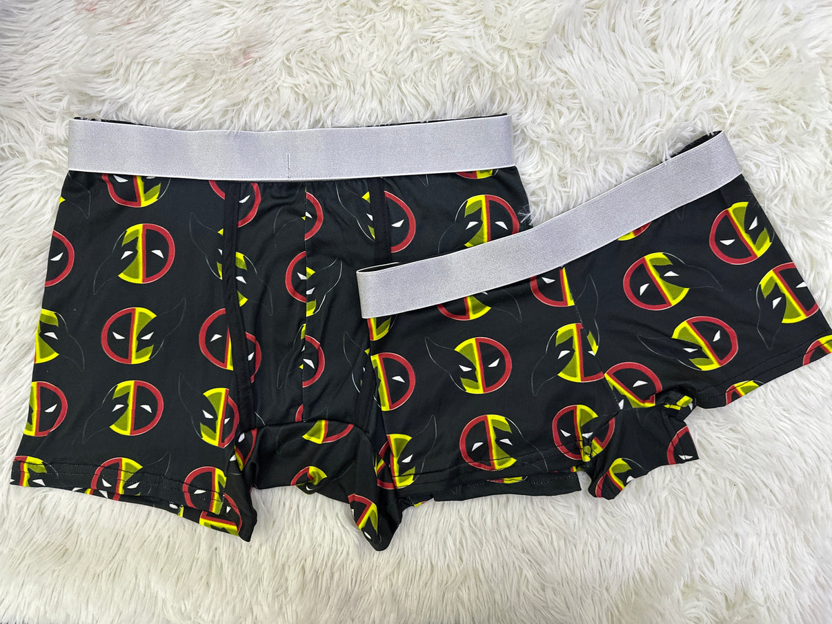 Deadpool wolverine couples boxer underwear XL – Fundies